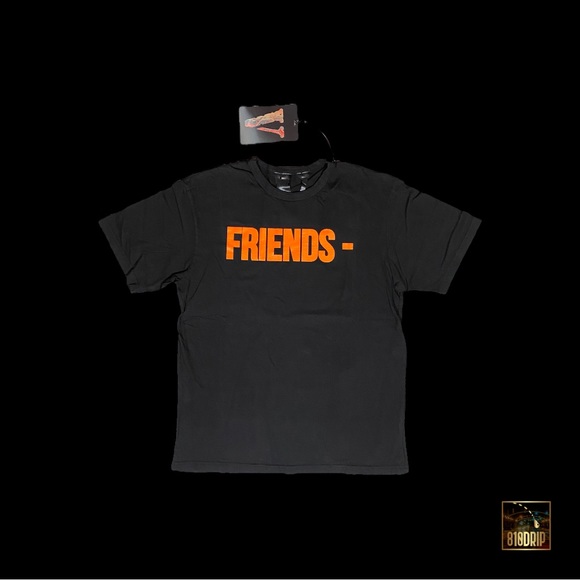 VLONE | Shirts | Vlone Orange Friends Tee Black Authentic With ...
